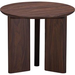 OTTO home Beistelltisch &raquo;Cassian&laquo; 1 Stk. tlg. sch&ouml;ne Holzoptik, modernes Fu&szlig;gestell, &Oslash;50 cm B/H/T: 50cm x 42cm x 50cm