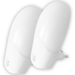 Niermann LED Nachtlicht &raquo;Stecker-Nachtlicht 3in1 mit D&auml;mmerungsensor, Set aus 2 St&uuml;ck&laquo; LED-Modul 1 Stk. Kinderzimmer, Kinderlampe wei&szlig; 1, 1 Stk.