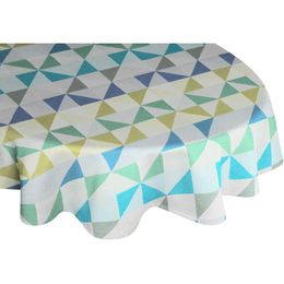 WIRTH Tischdecke &raquo;BERLARE&laquo; blau Baumwolle, Polyester B/L: 130cm x 190cm, 1 Stk., oval