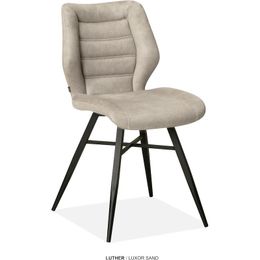 OMG Design Esszimmerstuhl &raquo;Luther&laquo; (Set) 2 Stk.Schalenstuhl, bequem gepolstert, Esszimmerstuhl beige Polyester B/H/T: 47cm x 84,5cm x 59,5cm, 2 Stk., 