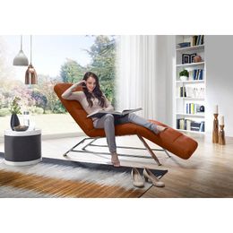 W.Schillig Relaxliege &raquo;daily dreams bequem und elegant, B/T 75/170cm&laquo; Funktionsliege wahlweise mit Motor, Gestell Chrom, Breite 75 cm braun Longlife 