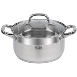 RESTO Kitchenware Kochtopf &raquo;Libra, Topf energiesparend und sp&uuml;lmaschinenfest&laquo; 1 tlg. Edelstahl 18/10 silber 3,6 l + &Oslash; 20cm + H&ouml;he 11cm