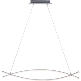 JUST LIGHT Pendelleuchte &raquo;MAJA&laquo; LED-Board 1 Stk. Warmwei&szlig; H&auml;ngeleuchte, H&auml;ngelampe silber 2, H: 120cm, 1 Stk.