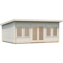 Palmako Gartenhaus &raquo;Lisa&laquo; 19,4 m&sup2;, mit Fu&szlig;boden im Gartenhaus beige Massivholz Fu&szlig;boden im Gartenhaus, ohne Dacheindeckung