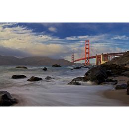 papermoon Fototapete &raquo;Photo-Art EVGENY VASENEV, GOLDEN GATE BRIDGE&laquo; bunt Vlies B/L: 3m x 2,23m, Bahnen: 6 Stk.