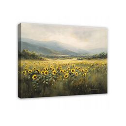 WALLARENA Leinwandbild Landschaft in Gelb | Gr.: 40 x 30 cm