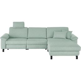 3C Candy Ecksofa &raquo;Mainau L-Form&laquo; Relaxfunktion im 1,5-Sitzer, motorische Schlaffunktion in Longchair gr&uuml;n 100% Polyester B/H/T: 308cm x 91cm x 185cm, 