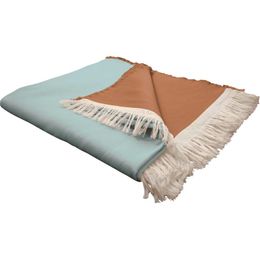 Adam Wohndecke &raquo;Scandi Pinot&laquo; im schlichten Design, Kuscheldecke blau Baumwolle B/L: 145cm x 190cm
