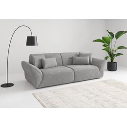 Sit & More sit&more Big-Sofa &raquo;Dali&laquo; grau 100% Polyester B/H/T: 300cm x 91cm x 116cm, Flachgewebe, ohne Kissen