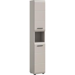 Welltime Stauraumschrank &raquo;FLORENZ, H&ouml;he 185cm, 2 T&uuml;ren, 7 F&auml;cher, 4 Einlegeb&ouml;den&laquo; TOPSELLER!, 1 Stk. tlg. Florenz, Badschrank Hoch, Kaschmir, 185 cm 