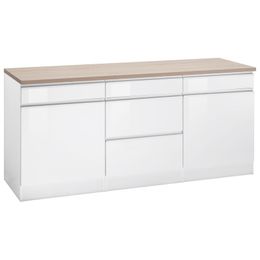 KOCHSTATION Unterschrank &raquo;KS-Ohio&laquo; Breite 180 cm wei&szlig; B/H/T: 180cm x 85cm x 60cm