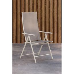 Gartenstuhl &raquo;Levanzo, 2er-Set Gartenst&uuml;hle klappbar, belastbar bis 110 kg&laquo; () Stuhlset, Stahlrahmen, Textilene-Sitz, klappbar, verstellbare Lehne B/H/