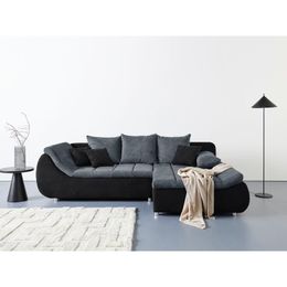 Home Affaire Ecksofa &raquo;Imola, elegant und modern, aktuelle Steppung im Sitz, bequem, L-Form&laquo; frei im Raum stellbar, wahlweise mit Bettfunktion und 