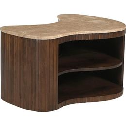 Sit TV-Board 1 Stk. tlg. auch als Couchtisch nutzbar braun Massivholz B/H/T: 60cm x 75cm x 42cm, 2 offene F&auml;cher, Mango