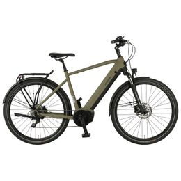 Prophete Unisex &raquo;Entdecker 4.0&laquo; 10 Gang microSHIFT XLE Schaltwerk Kettenschaltung Mittelmotor 250 W Pedelec, Elektrofahrrad f&uuml;r Herren grau 54cm, 28 