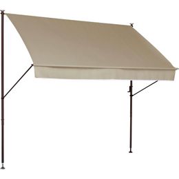 Angerer Klemmmarkise &raquo;Style&laquo; Montage ohne Bohren und D&uuml;beln beige Polyacryl 400cm, 150cm