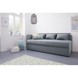 Maintal Polsterliege &raquo;Diana&laquo; grau Liegeh&ouml;he 55cm, Liegefl&auml;che B/L: 93cm x 200cm, kein H&auml;rtegrad, Federkern-Festpolster