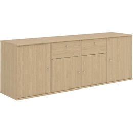 Sideboard &raquo;Mistral, Hochwertig Schrank, h&auml;ngend/stehend montierbar&laquo; mit T&uuml;ren und Schubladen, B: 177 cm, anpassungsbar Designm&ouml;bel wei&szlig; B/H/T: 177cm x
