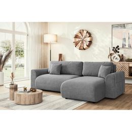Home Affaire Ecksofa &raquo;VasbySuyal Schlafsofa 235cm L-Form mit Recamiere beidseitig montierbar&laquo; Designsofa mit Bettfunktion und Bettkasten, Ma&szlig;e B/T/H: 
