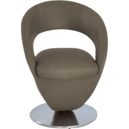 K+w Komfort & Wohnen K+W Komfort & Wohnen Esszimmerstuhl &raquo;Wave, Drehstuhl&laquo; () Design-Drehstuhl, Drehteller in Metall edelstahloptik, Farbkombination gr&uuml;n B/H/T: 62cm x 