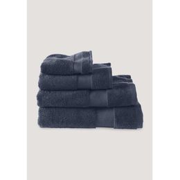 hessnatur Frottier Handtuch in tintenblau | Gr.: 30 x 50 cm