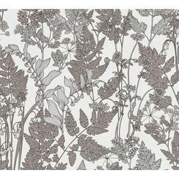 ARCHITECTS PAPER Vliestapete &raquo;Floral Impression&laquo; Wald botanisch floral glatt Tapete Blumen Tapeten Wohnzimmer Schlafzimmer K&uuml;che modern Design B&uuml;ro grau Vlies B/L: 