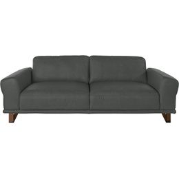 W.Schillig 2,5-Sitzer &raquo;montanaa&laquo; mit Metallkufen in Bronze pulverbeschichtet, Breite 232 cm grau B/H/T: 232cm x 78cm x 94cm, Longlife Xtra-Leder Z69