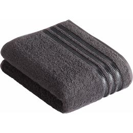 Vossen Badetuch &raquo;Cult de Luxe&laquo; mit Glanzbord&uuml;re grau Walkfrottee, Walkfrottee B/L: 67cmx140cm, 1 Stk., Walkfrottee