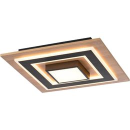 JUST LIGHT Deckenleuchte &raquo;TOLA&laquo; LED-Board 1 Stk. Warmwei&szlig; LED, separat steuerbar (Schalter) schwarz 2, &Oslash; 0cm H: 7,2cm, 1 Stk.