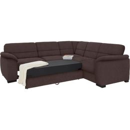 Sit & More sit&more Ecksofa &raquo;Montego L-Form, B: 255 cm&laquo; wahlweise mit Schlaffunktion und Schubkasten braun Luxus-Microfaser (90% Polyester, 10% Polyamid);