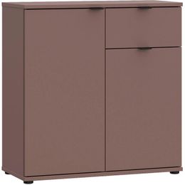 FORTE Kommode &raquo;Ganymede&laquo; Kommode, Stauraum, Schublade; Metallgriffe, 4 Dekore, Breite 80,1cm orange Holzwerkstoff B/H/T: 80,1cm x 82,3cm x 34,1cm, 1 