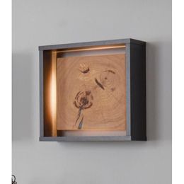 VOGL M&ouml;belfabrik Wandleuchte mit Rahmen schwarz H: 33cm