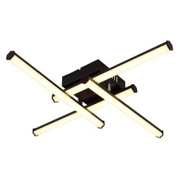 Globo LIGHTING LED Deckenleuchte &raquo;KIRINA&laquo; LED-Modul Warmwei&szlig; Deckenlampe/schwarz/Dreh-/Schwenkbar/3000K/opal schwarz Einheitsgr&ouml;&szlig;e