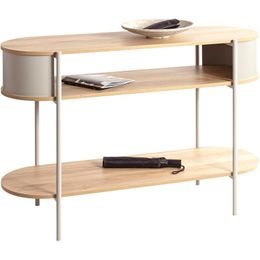 HAKU Konsolentisch &raquo;Beistelltisch&laquo; 1 Stk. tlg. oval - aus MDF Braun B/T/H 110/39/76 cm braun B/H/T: 110cm x 76cm x 39cm, Ablagemelaminharzbeschichtet,