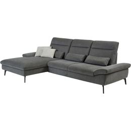 Hukla Ecksofa &raquo;HU-HP22156 L-Form&laquo; inkl. Kopfpolsterverstellung, optional mit Sitztiefenverstellung schwarz 100% recyceltes Polyester B/H/T: 309cm x 
