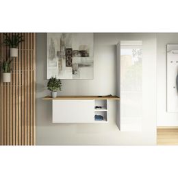 borchardt M&ouml;bel borchardt M&ouml;bel Garderoben-Set &raquo;Toledo, moderne h&auml;ngende Garderobe, Schminktisch mit Regalf&auml;chern&laquo; Spar-Set Holzwerkstoff, Metall B/H/T: 152cmcm x 