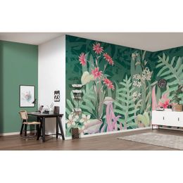Komar Fototapete &raquo; Vlies Fototapete - The Flower Duet - Gr&ouml;&szlig;e 400 x 250 cm&laquo; bedruckt glatt lila Vlies B/L: x 2,5m, Rollen: 1