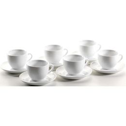 M&auml;ser M&Auml;SER Cappuccinotasse &raquo;Colombia&laquo; sp&uuml;lmachinenfest wei&szlig; Porzellan 220ml, 12 Stk.