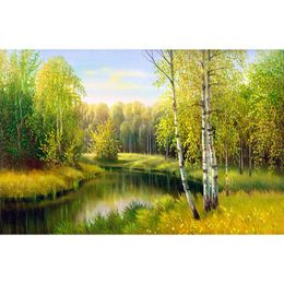 papermoon Fototapete &raquo;River in Autumn Day&laquo; glatt bunt Vlies B/L: 3m x 2,23m, Bahnen: 6 Stk.