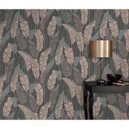 Erismann Vliestapete &raquo;PVC-freie Vliestapete ARWEN&laquo; leicht strukturiert Phthalate frei braun Vlies B/L: 0,53m x 10,05m, Rollen: 1