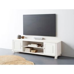 OTTO home Lowboard &raquo;Mette&laquo; Kommode mit Kabeldurchf&uuml;hrung und einem Einlegeboden wei&szlig; FSC -zertifiziertes Massivholz B/H/T: 160cm x 46cm x 40cm, Kiefer