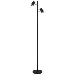 Globo LIGHTING Stehlampe &raquo;JAMES&laquo; GU10 1 Stk. Stehleuchte, GU10 Fassung, Wohnzimmer, Flur schwarz 1 Stk.