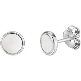 Firetti Damen Paar Ohrstecker &raquo;Schmuck Geschenk, Ohrringe Kreis rund, Silber 925&laquo; mit Lack bunt 7mm, Silber 925 (Sterlingsilber)