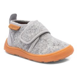 bisgaard Jungen Barfu&szlig;schuh &raquo;barefoot basic&laquo; Hausschuh mit Klettverschluss, Gr&ouml;&szlig;enschablone zum Download grau 30