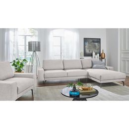 Creation BY ROLF BENZ Ecksofa &raquo;CR.450, Designecksofa, Polsterecke, Breite 294cm, L-Form&laquo; Armlehne breit und niedrig, Alugussf&uuml;&szlig;e in umbragrau, Breite 
