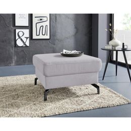 Sit & More sit&more Hocker &raquo;Percy&laquo; Fu&szlig;h&ouml;he 12 cm, wahlweise mit unterschiedlichen Fu&szlig;farben silber B/H/T: 72cm x 43cm x 72cm, Luxus-Microfaser Paris,mit 