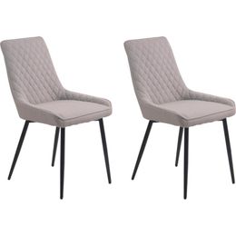 M&ouml;bilia Polsterstuhl (Set) 2 Stk. grau B/H/T: 52cm x 86cm x 56cm, 2 Stk., Stoff