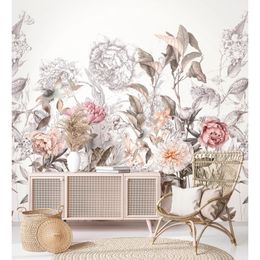 marburg Fototapete &raquo;Isabell&laquo; matt glatt moderne Tapete f&uuml;r Wohnzimmer Schlafzimmer K&uuml;che wei&szlig; Vlies B/L: 2,65m x 2,7m, Rollen: 1
