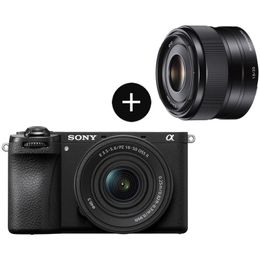 Sony Systemkamera &raquo;Set: SEL35F18 Objektiv + Alpha 6700KB&laquo; SELP16502, SEL35F18, 26, Bluetooth schwarz KOMPAKTHEIT - Die Alpha 6700 ist leicht, robust und 
