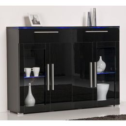 Highboard &raquo;Line&laquo; Breite 140 cm schwarz Einheitsgr&ouml;&szlig;e